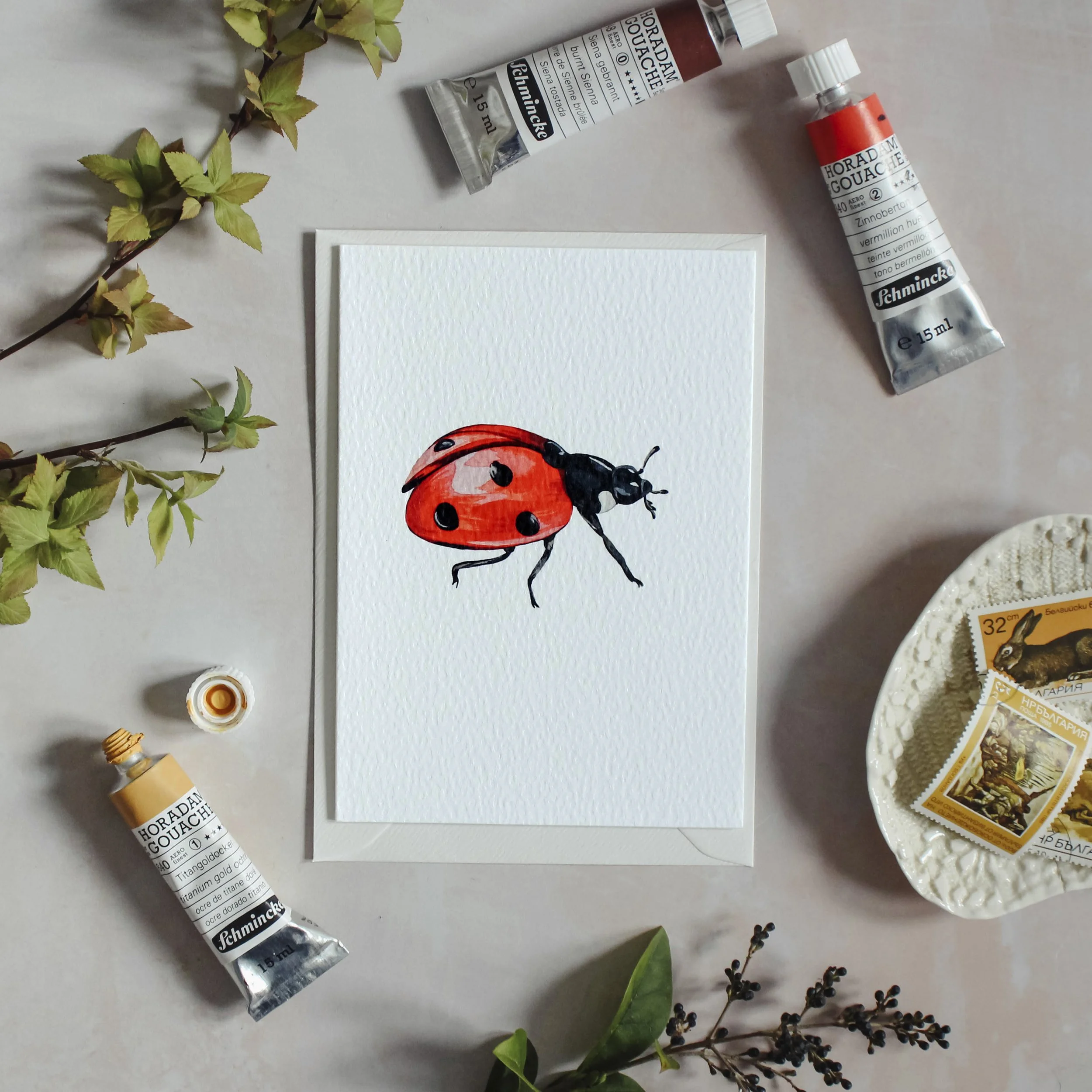 Ladybird Greetings Card — Sophie Brabbins