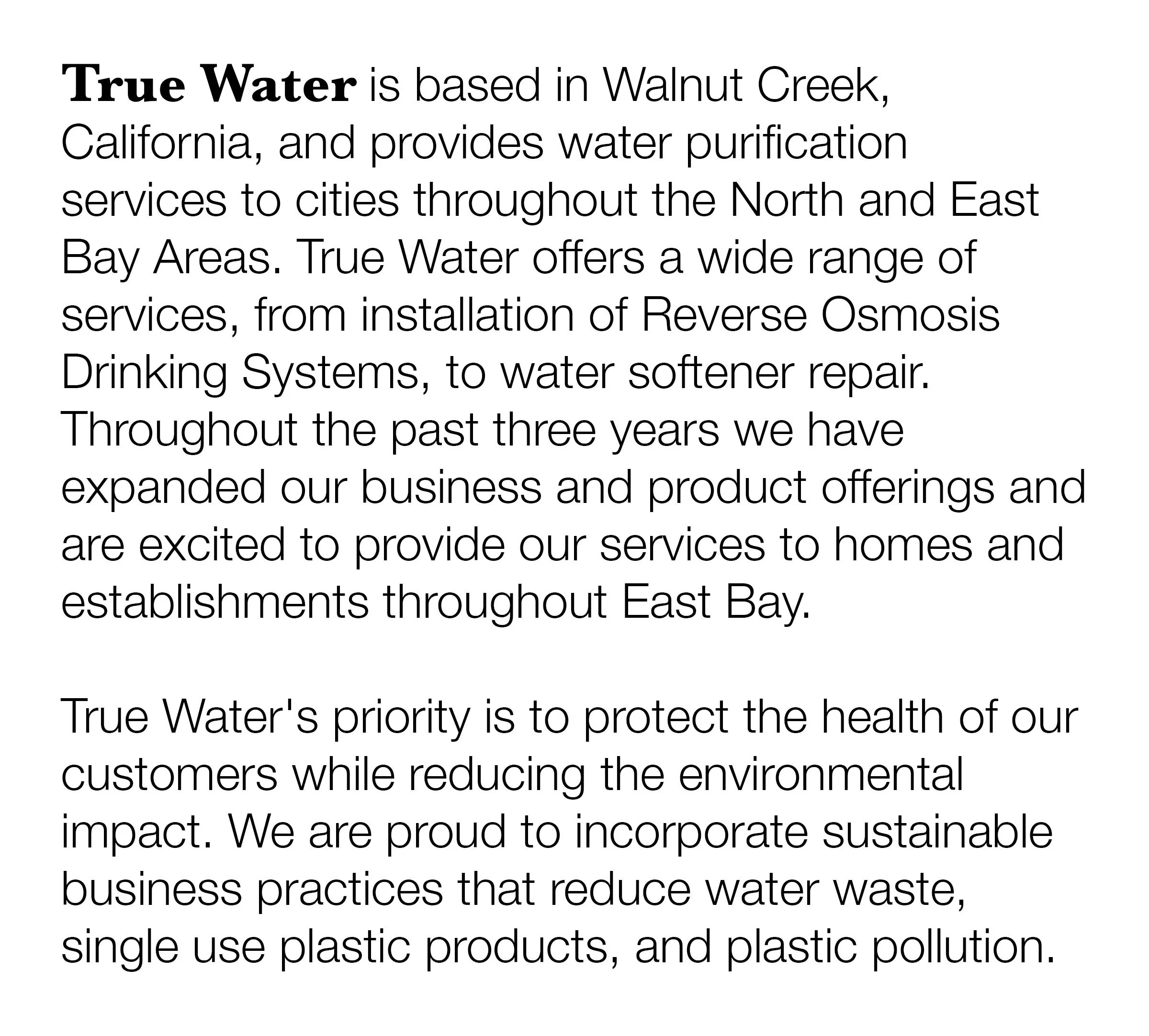 True Water - True Water