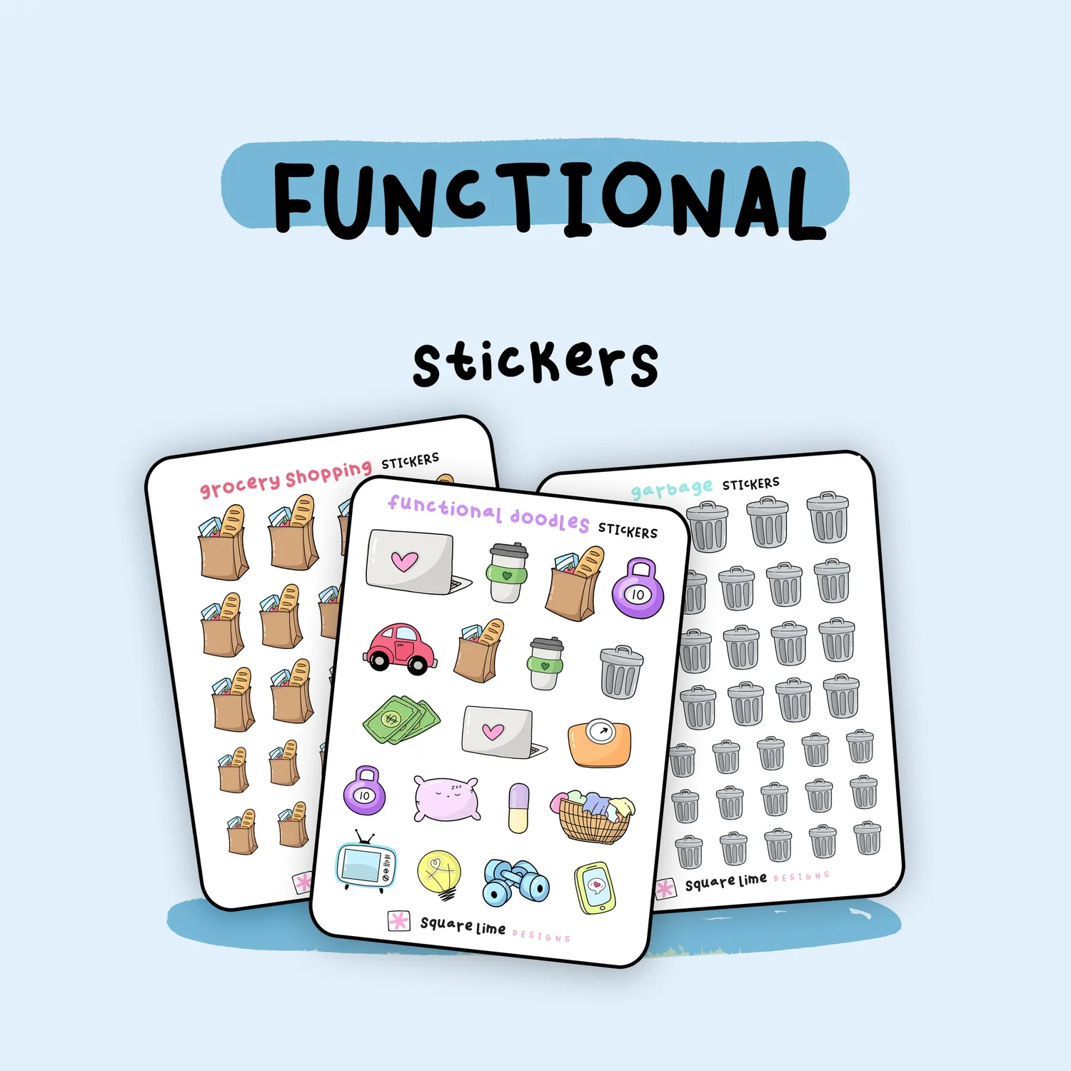 Square Lime Designs - Planner Stickers