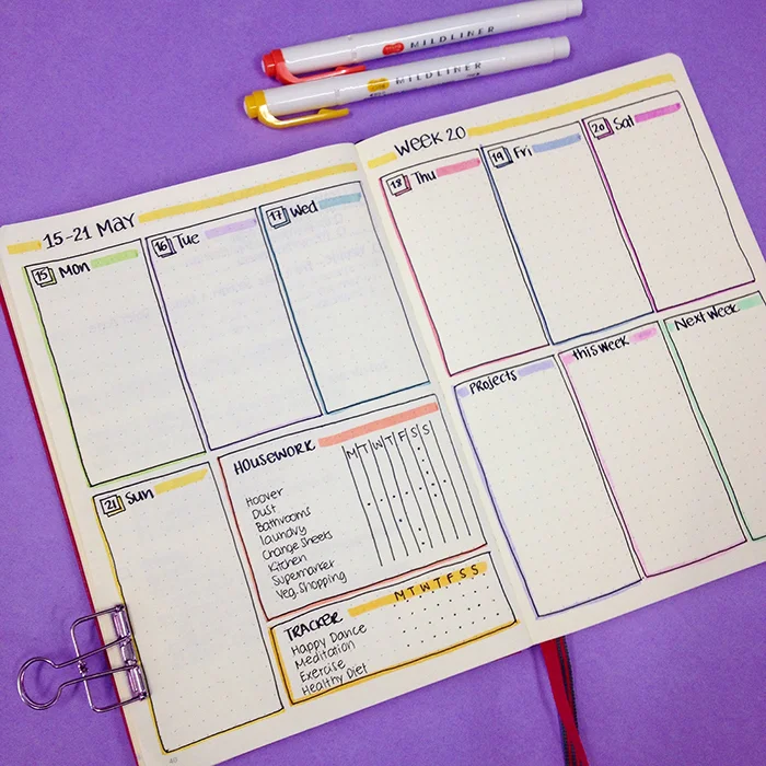 How to create your own Weekly Spreads in your Bullet Journal — Square ...