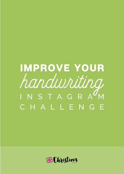 Improve Your Handwriting Challenge March Square Lime Designs