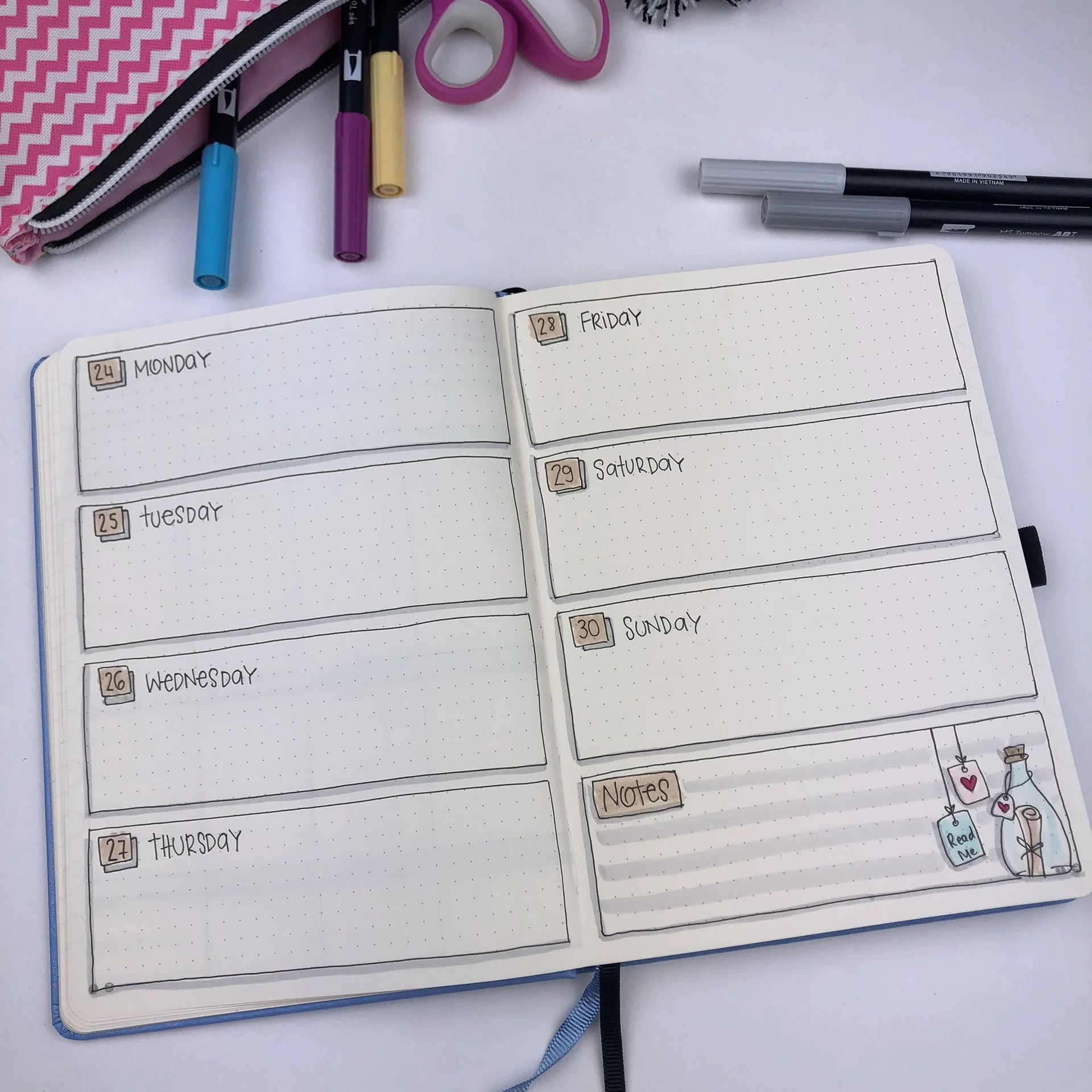 Bullet Journal Ideas: 5 Weekly Spread Layouts for September 2018 ...