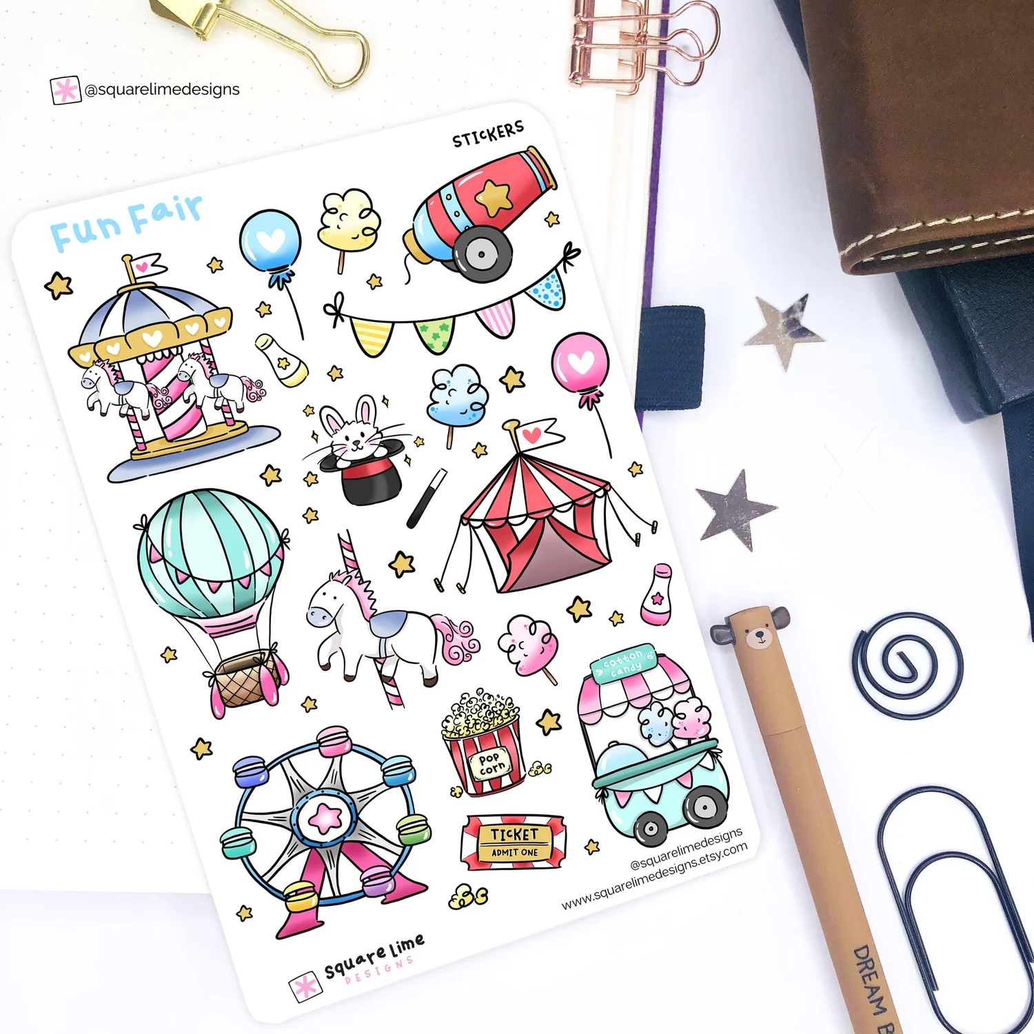 Printable Stickers — Store 2 — Square Lime Designs