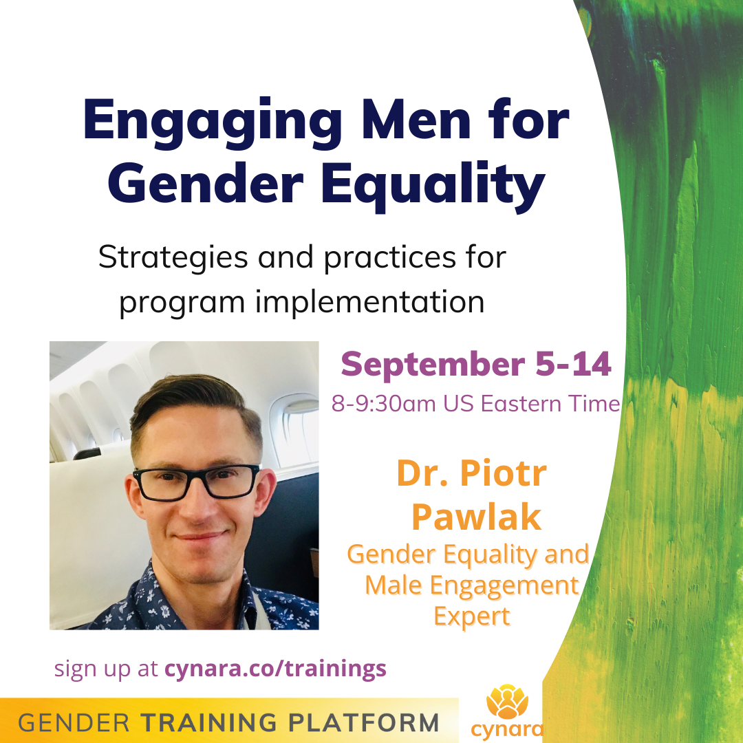 Engaging Men for Gender Equality - Online Training Workshop — Cynara ...