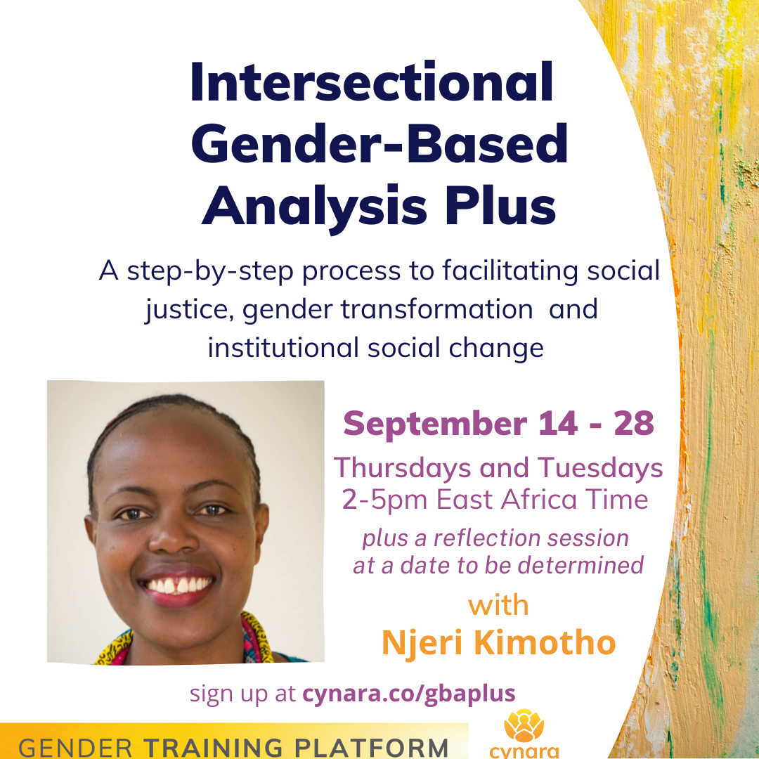 Intersectional Gender Based Analysis Plus Training Program — Cynara ...