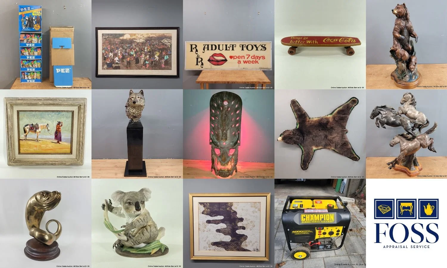 Online Estate Auction Listings — Foss Appraisal Service