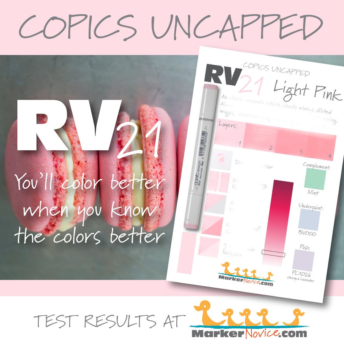 RV21 Light Pink: Copics Uncapped (Marker Swatch, Ink Testing) — Marker ...