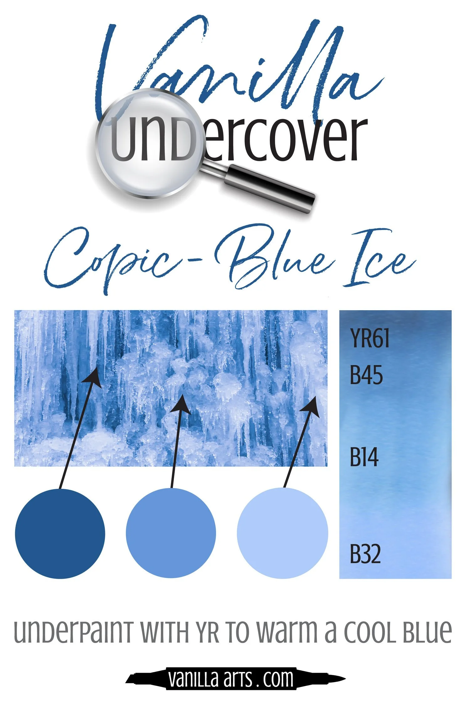 B45 Smoky Blue: Copics Uncapped (Marker Swatch, Ink Testing) — Marker ...