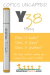 Y38 Honey: Copic Markers Uncapped ( Swatch, Ink Testing) — Marker Novice