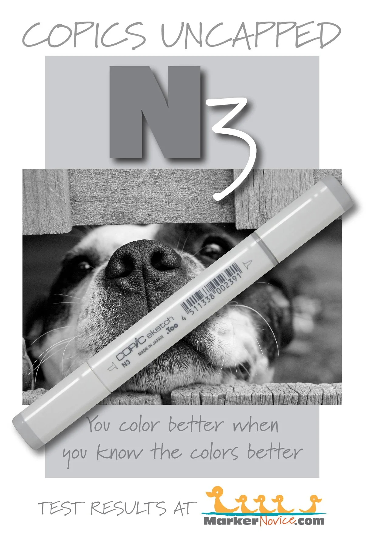 N3 Neutral Gray No. 3: Copics Uncapped (Marker Swatch, Ink Testing ...
