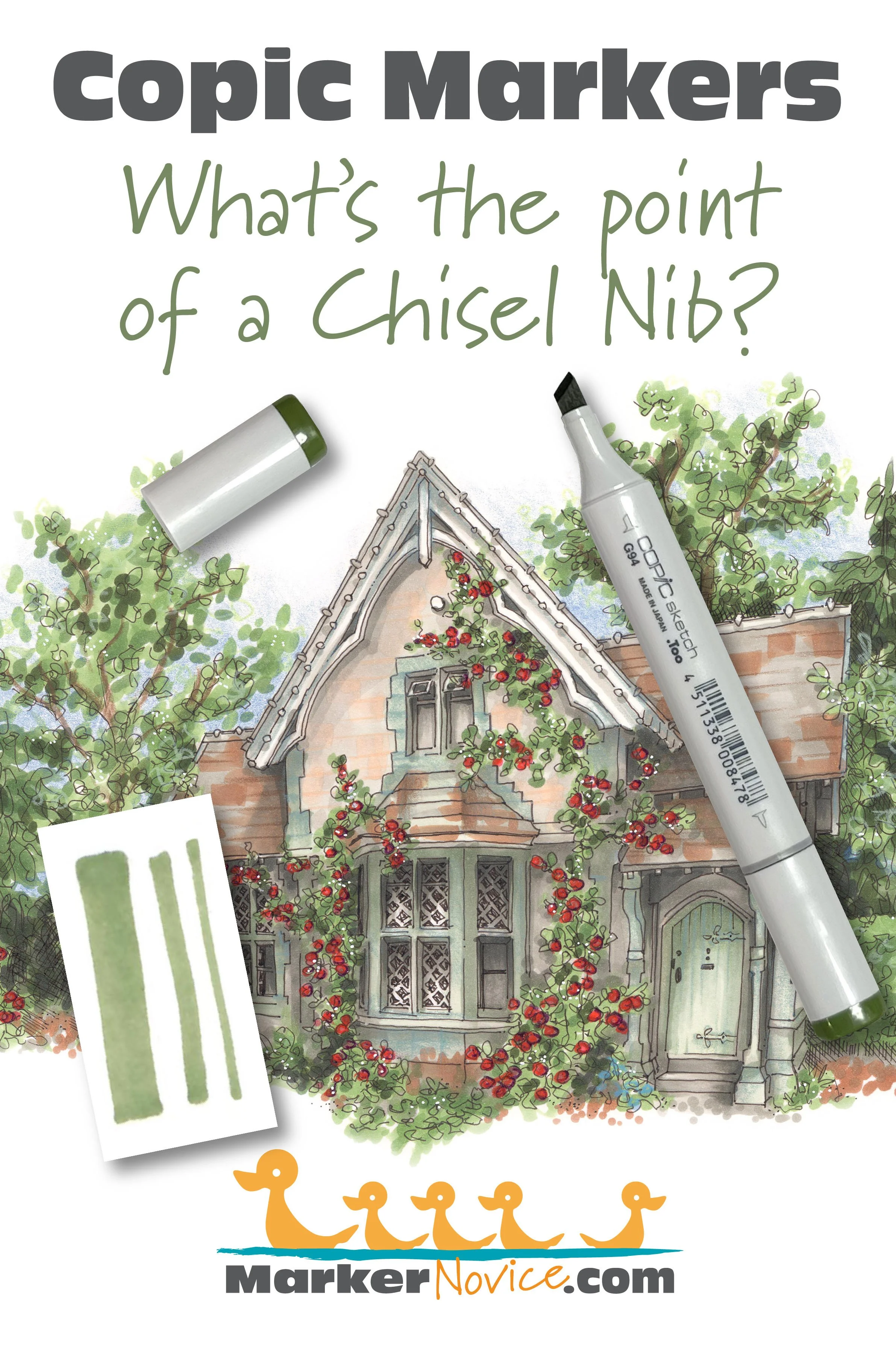 Copic Markers: What's the Purpose of a Broad Chisel Nib? — Marker Novice