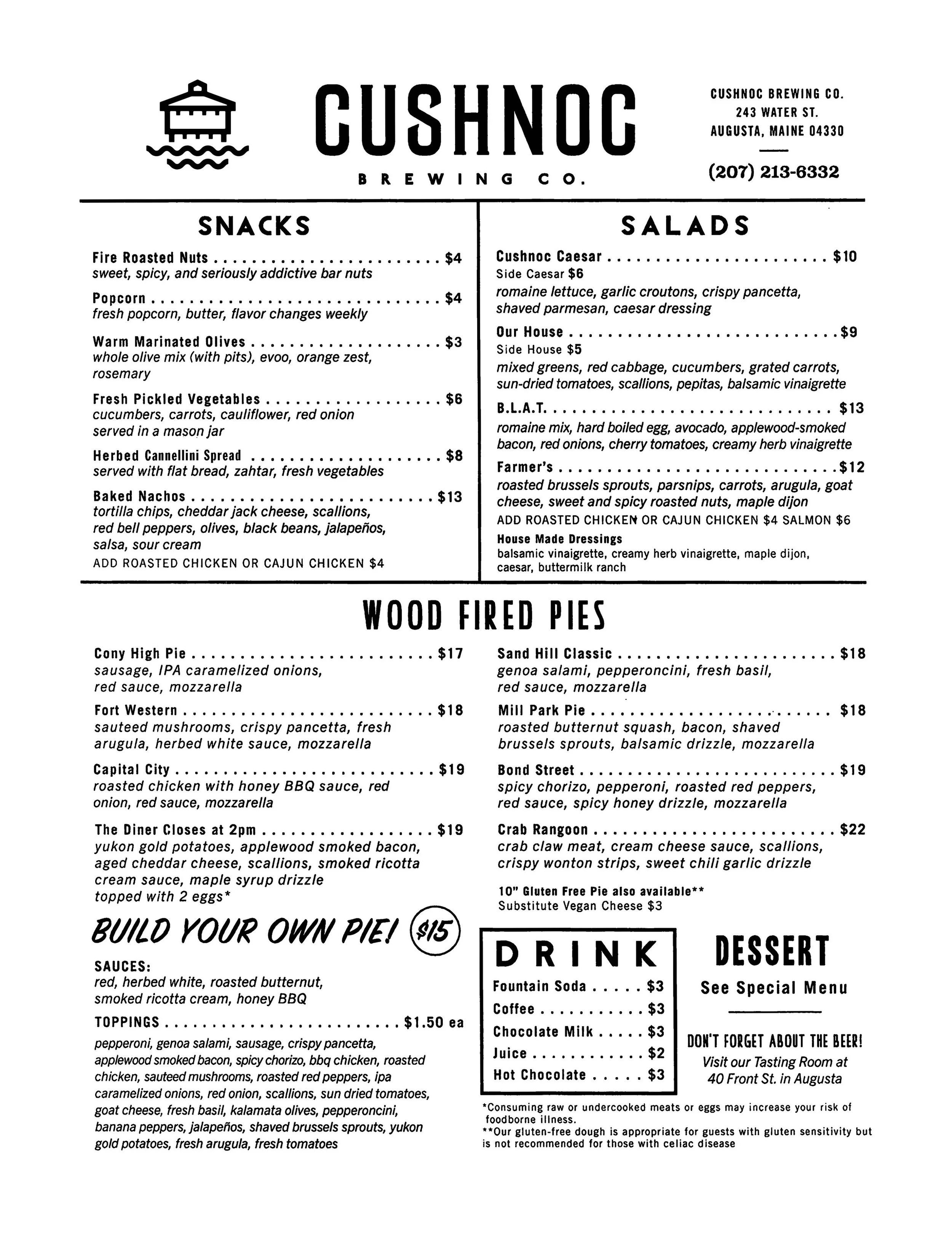 Restaurant — Cushnoc Brewing Co.