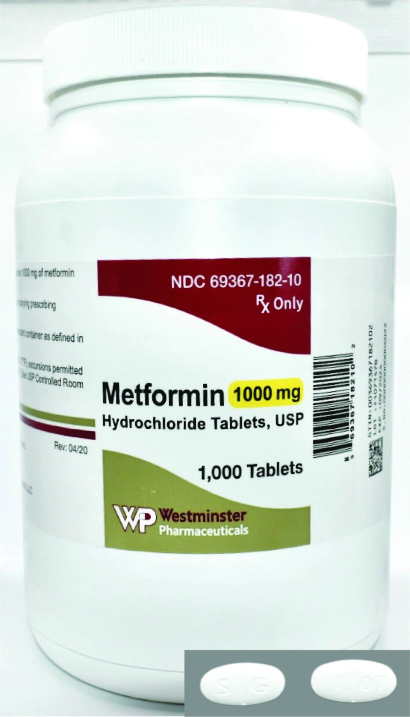 Metformin HCl Tablets, USP — Westminster Pharmaceuticals