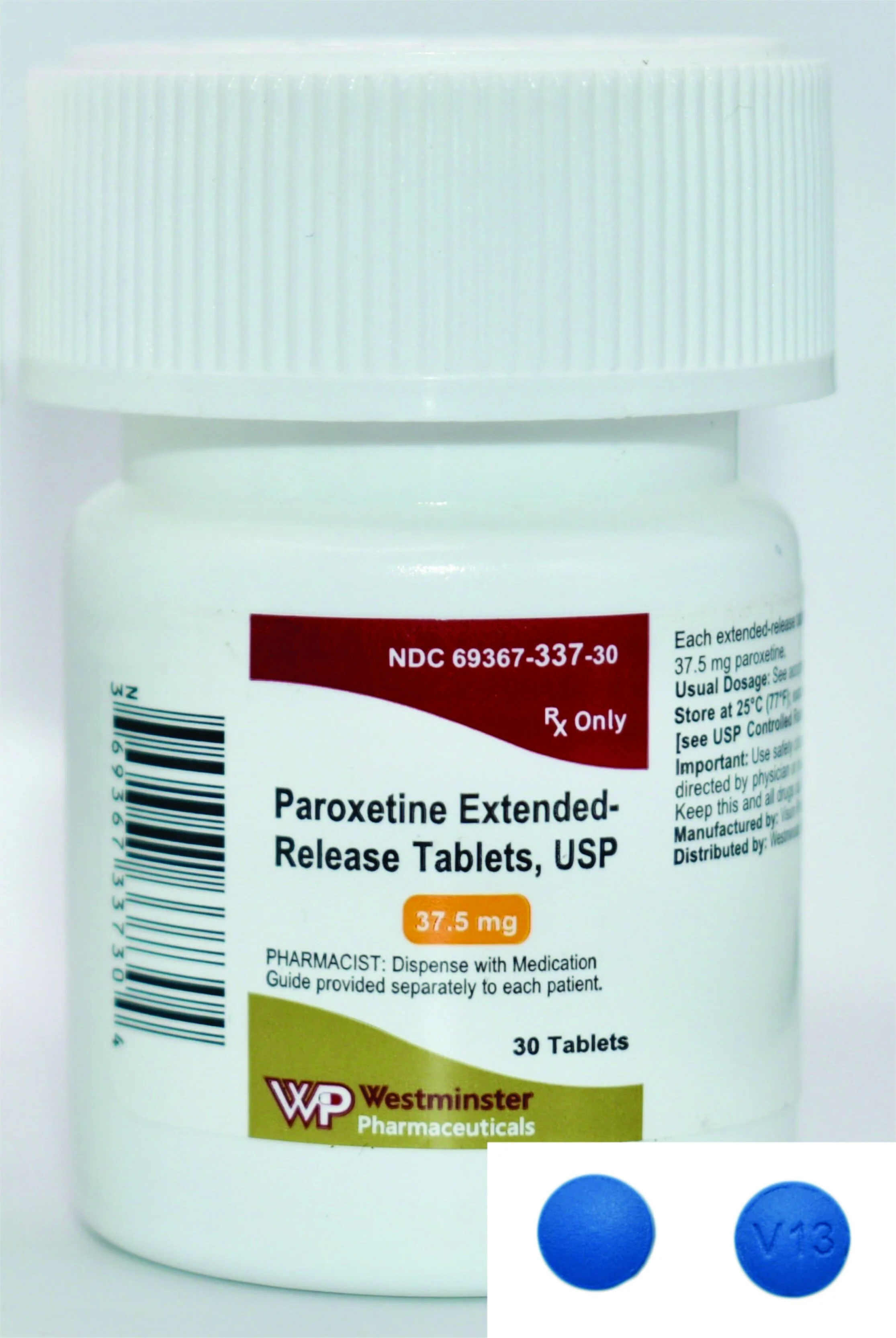 Paroxetine Extended-Release Tablets, USP — Westminster Pharmaceuticals