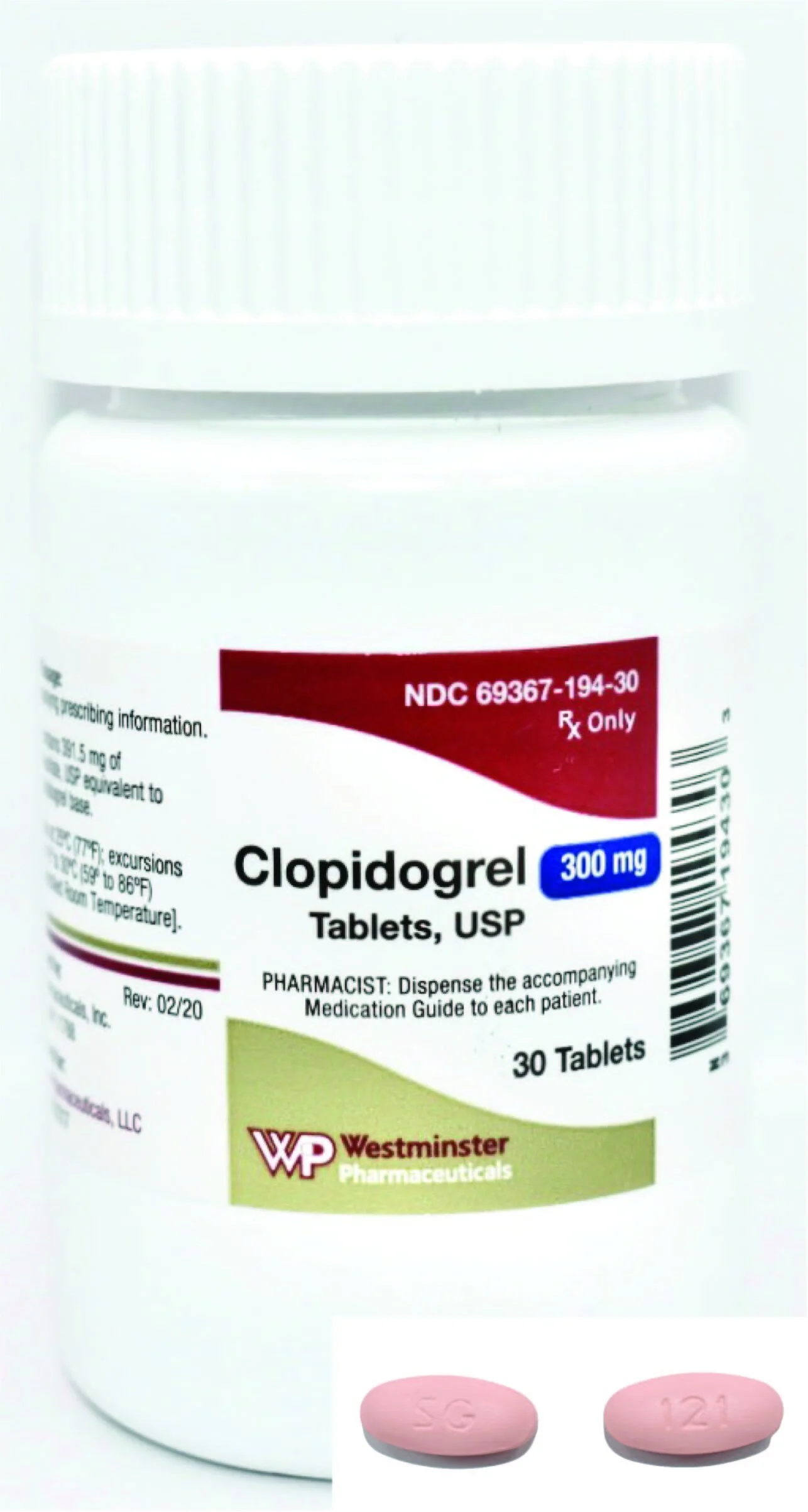 Clopidogrel Tablets, USP — Westminster Pharmaceuticals