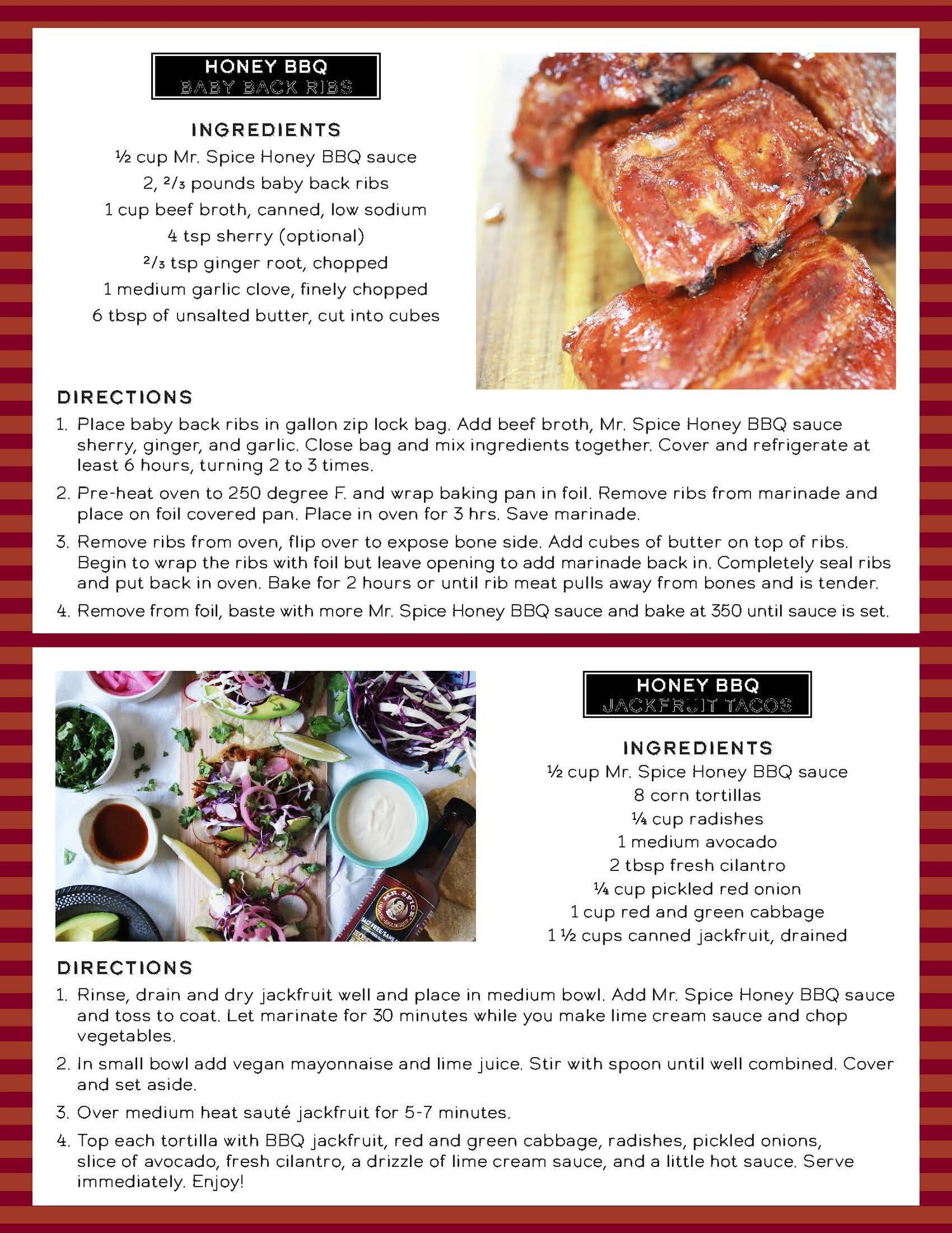 Recipe Book — Mr Spice