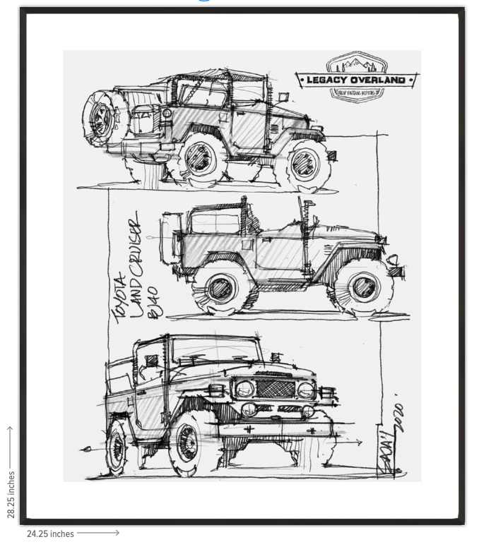 Toyota Land Cruiser FJ40 print — Legacy Overland