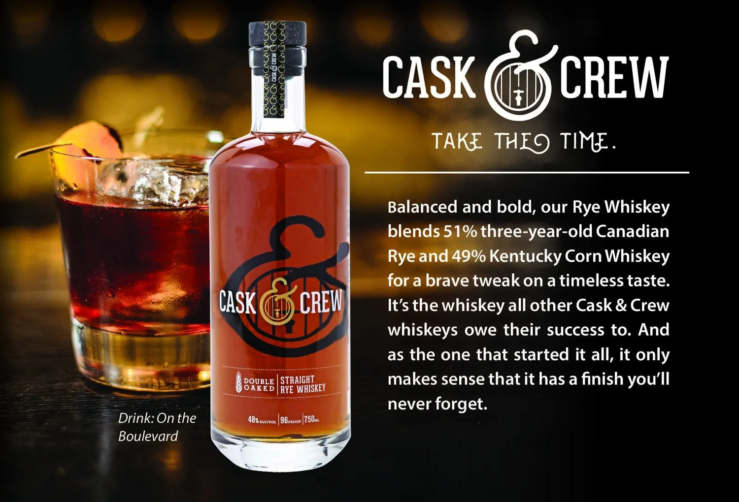 Cask and Crew Double Oak Straight Rye Whiskey — Stone Fence Beverage