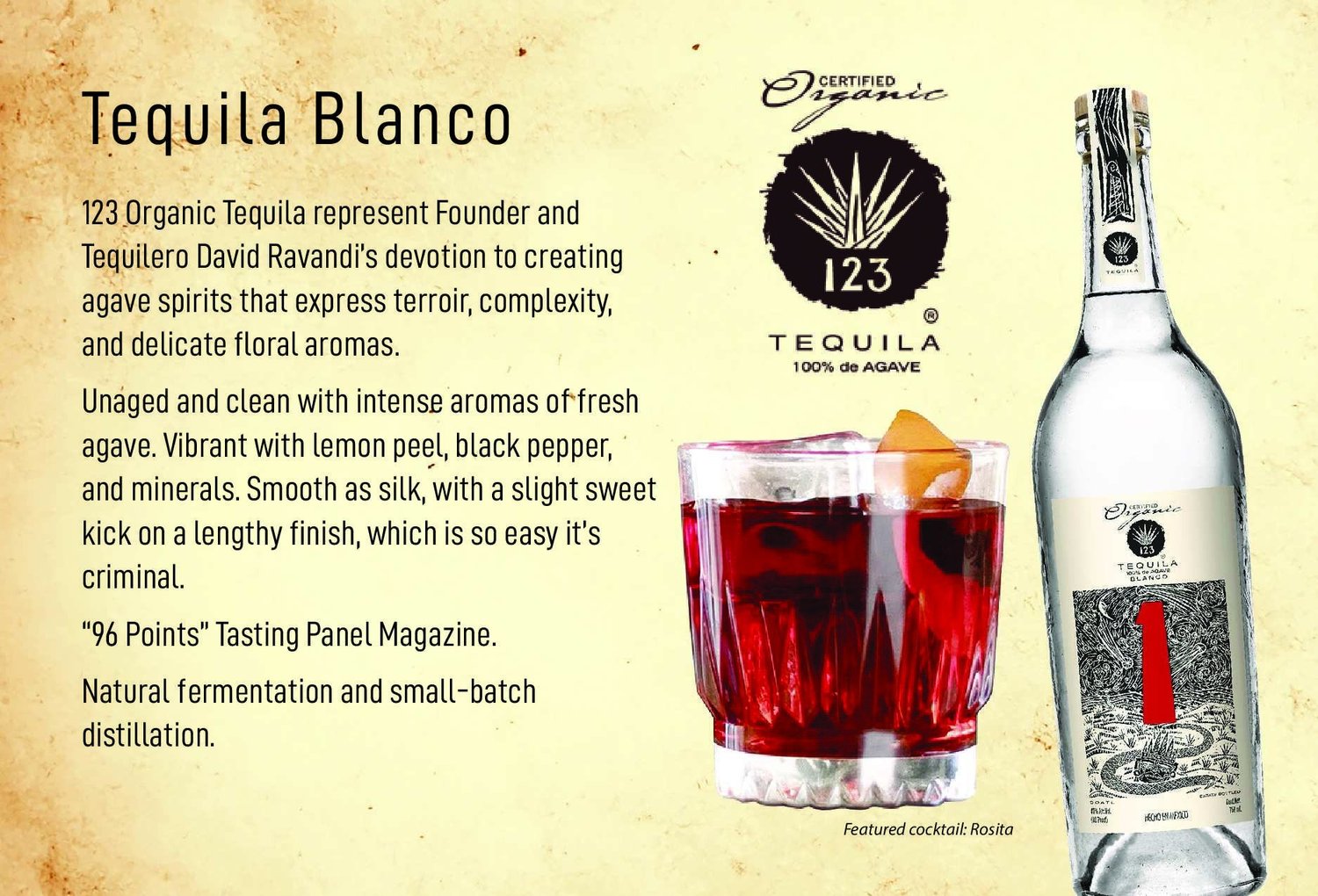 123 Organic Tequila Blanco — Stone Fence Beverage