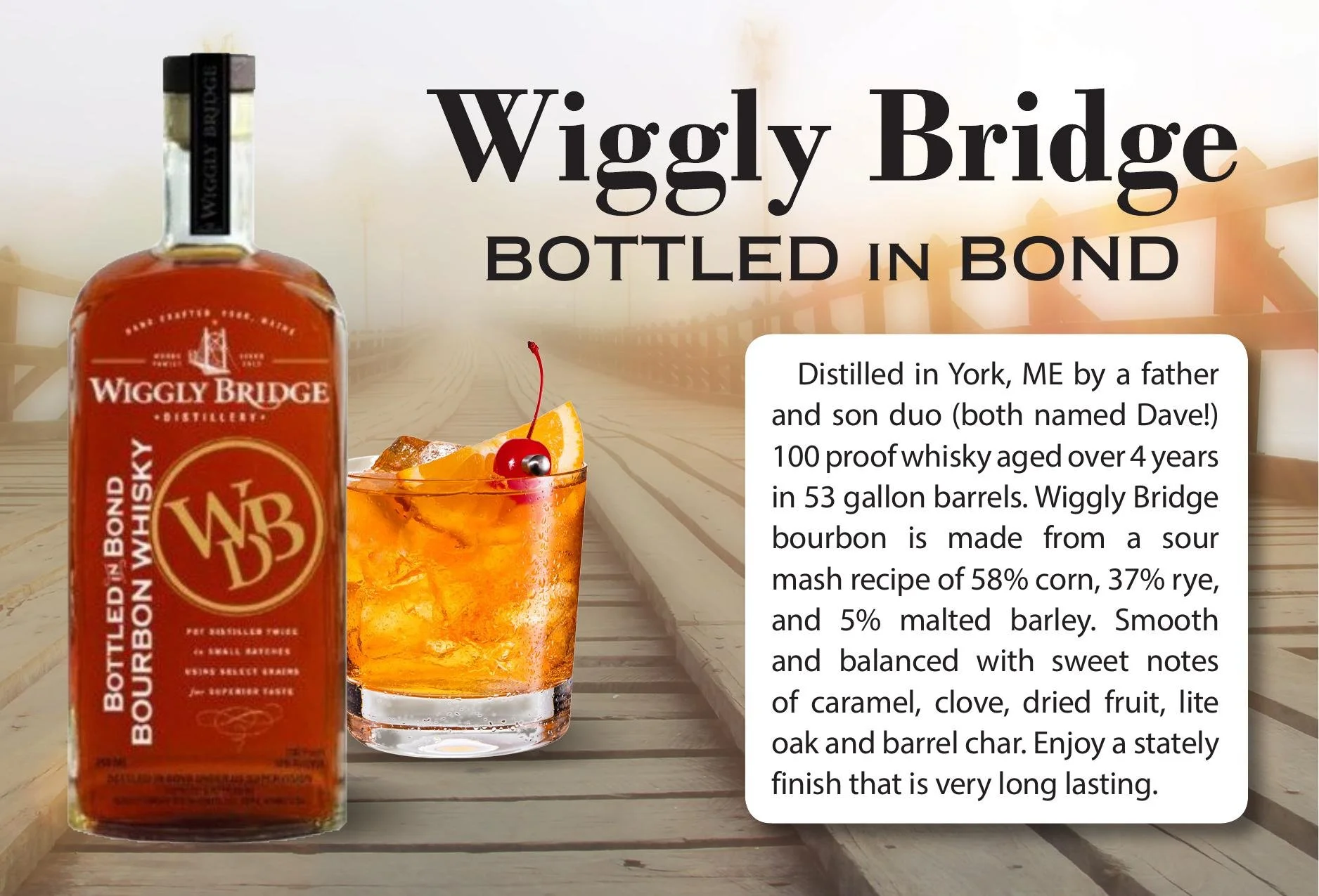 Wiggly Bridge Bottled in Bond Bourbon — Stone Fence Beverage