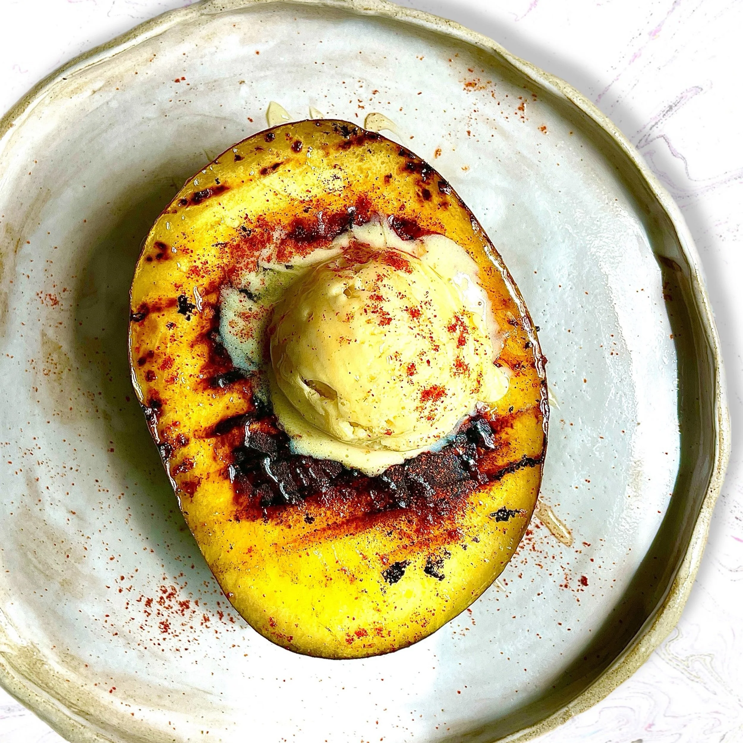 BBQ Mango, Ice Cream and Hot Honey — WilderKitchen