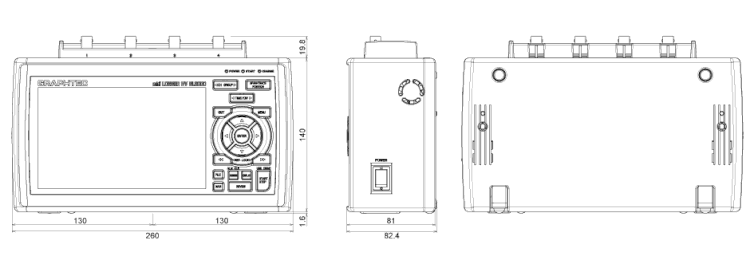 midi DATA LOGGER GL2000 SPECIFICATION AND SIZE | Graphtec America, Inc