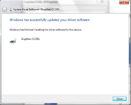 WINDOW DRIVER INSTALLATION | Graphtec America, Inc