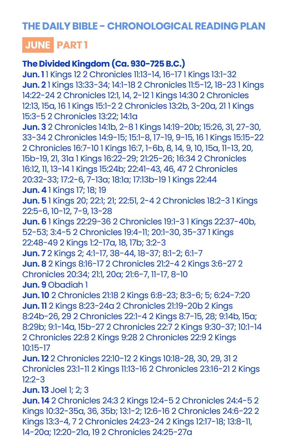Bible Reading Plan — The River Community Church