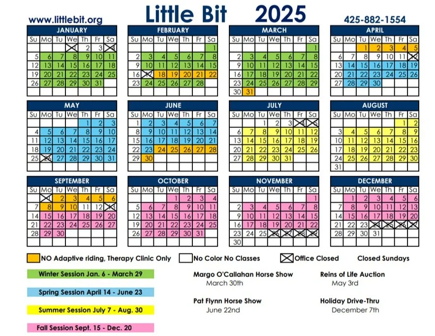Our Calendar — Little Bit Therapeutic Riding Center