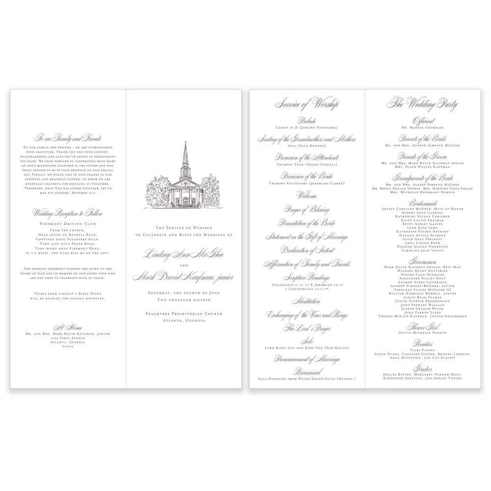 Catholic Wedding Program