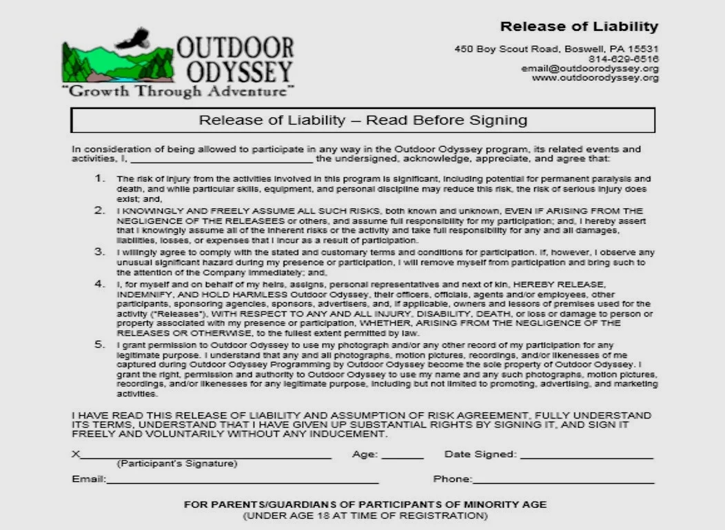 Forms & Applications — Outdoor Odyssey