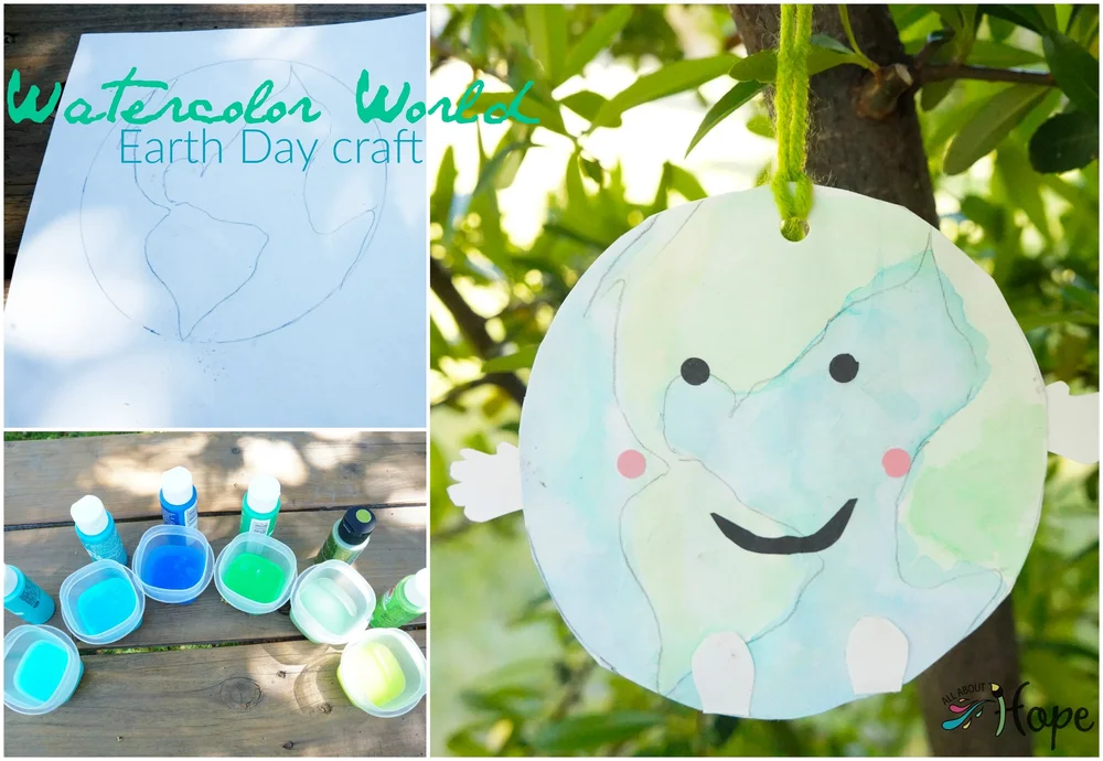 Watercolor World: Earth Day Character — All About Hope