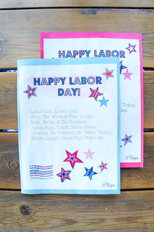 Labor Day Poem & Coloring — All About Hope