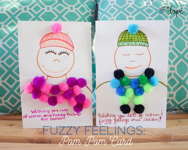 FUZZY Feelings: Pom Pom Card — All About Hope