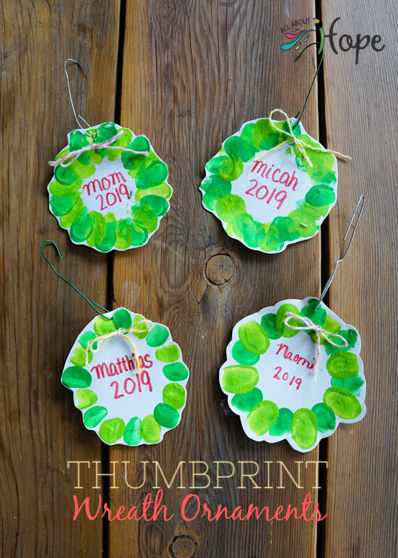 THUMBPRINT Wreath Ornament — All About Hope