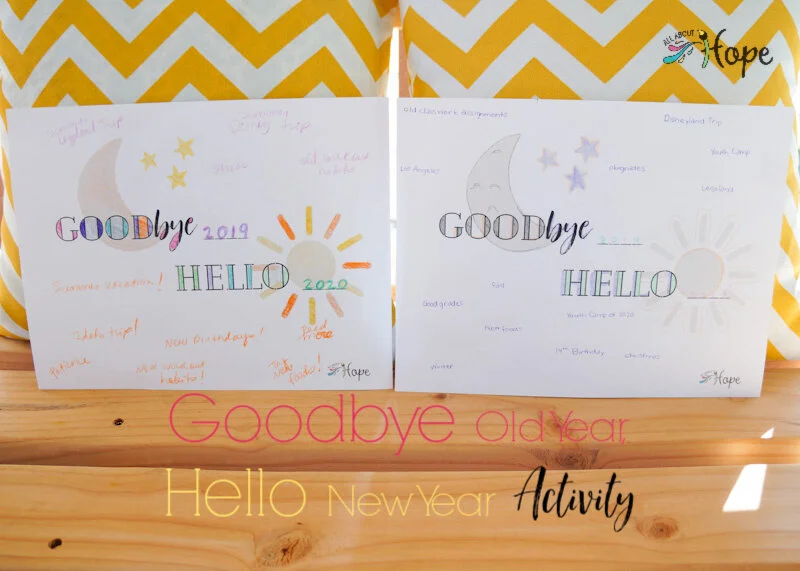 Goodbye/Hello Year- Activity — All About Hope