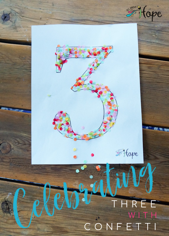 Celebrating THREE With Confetti! — All About Hope