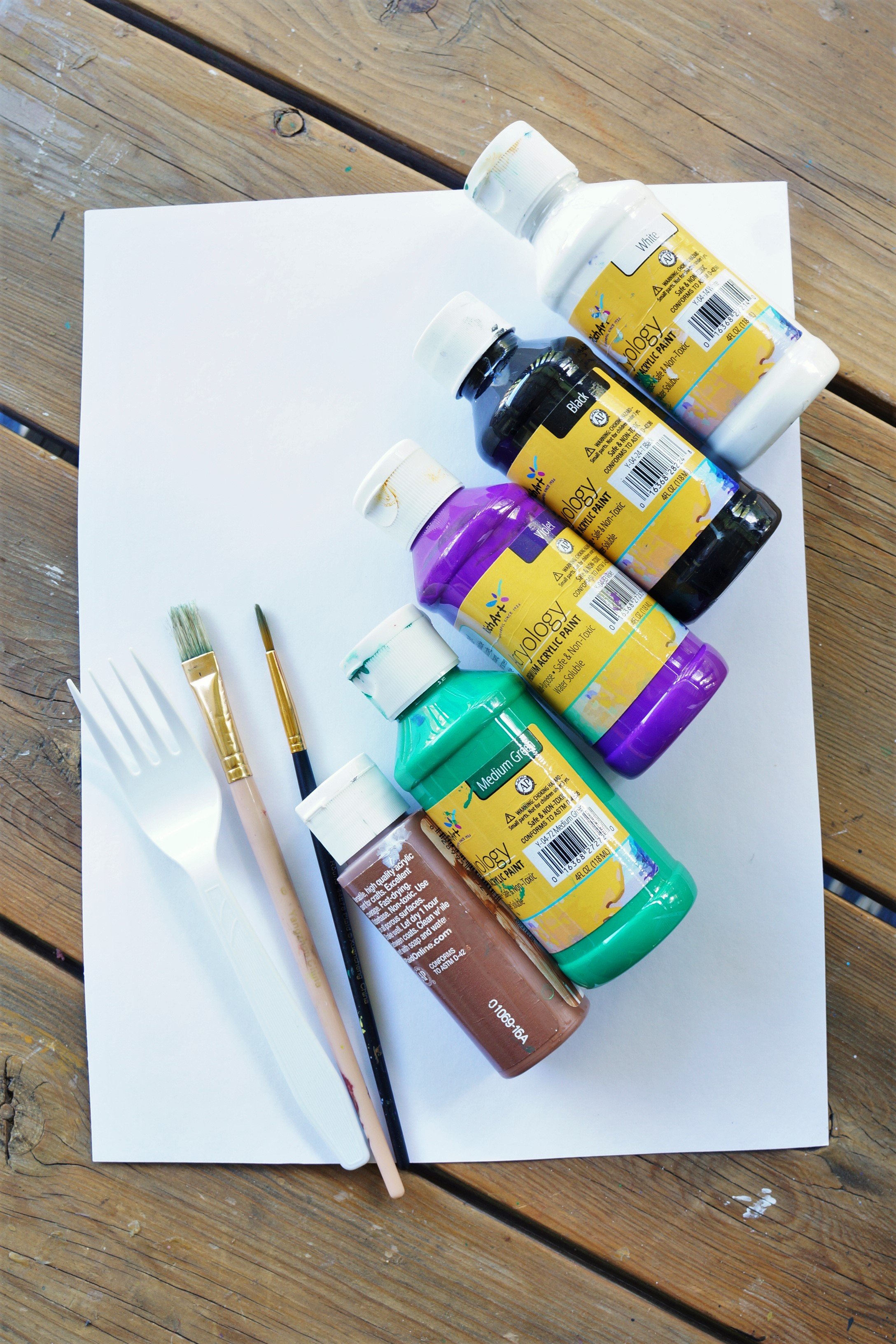 FORK PAINTING: Dandelions & Lavender — All About Hope