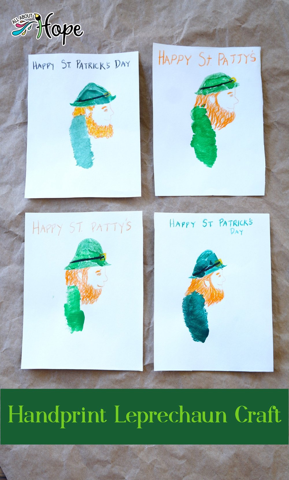Handprint Leprechaun Craft — All About Hope