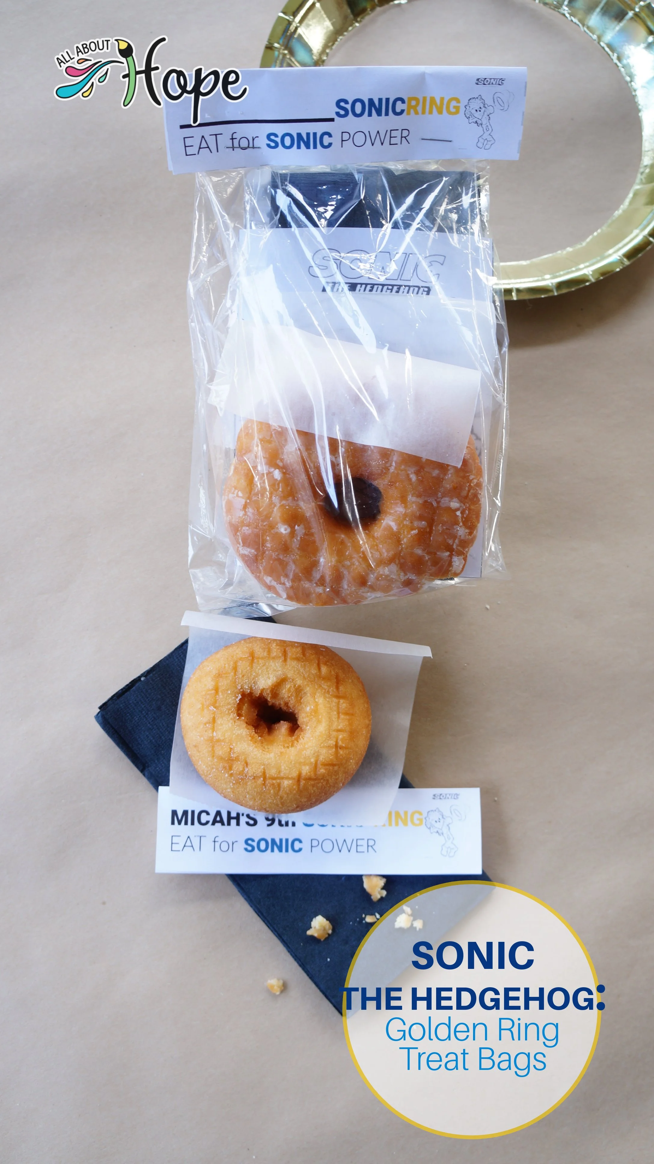 SONIC THE HEDGEHOG: GOLDEN RING TREAT BAGS — All About Hope