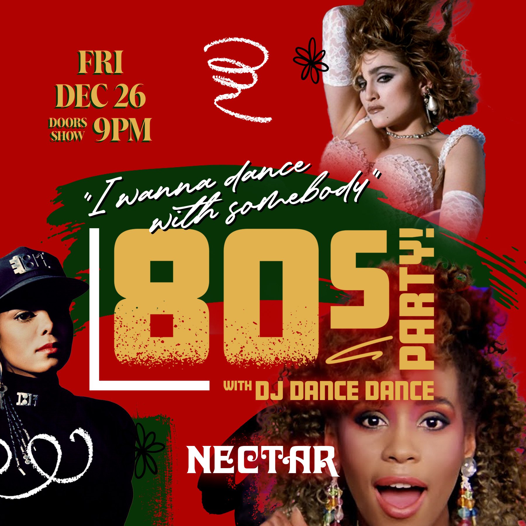 DJ NIGHT ONLY - I Wanna Dance With Somebody 80s Party - Nectar Seattle ...