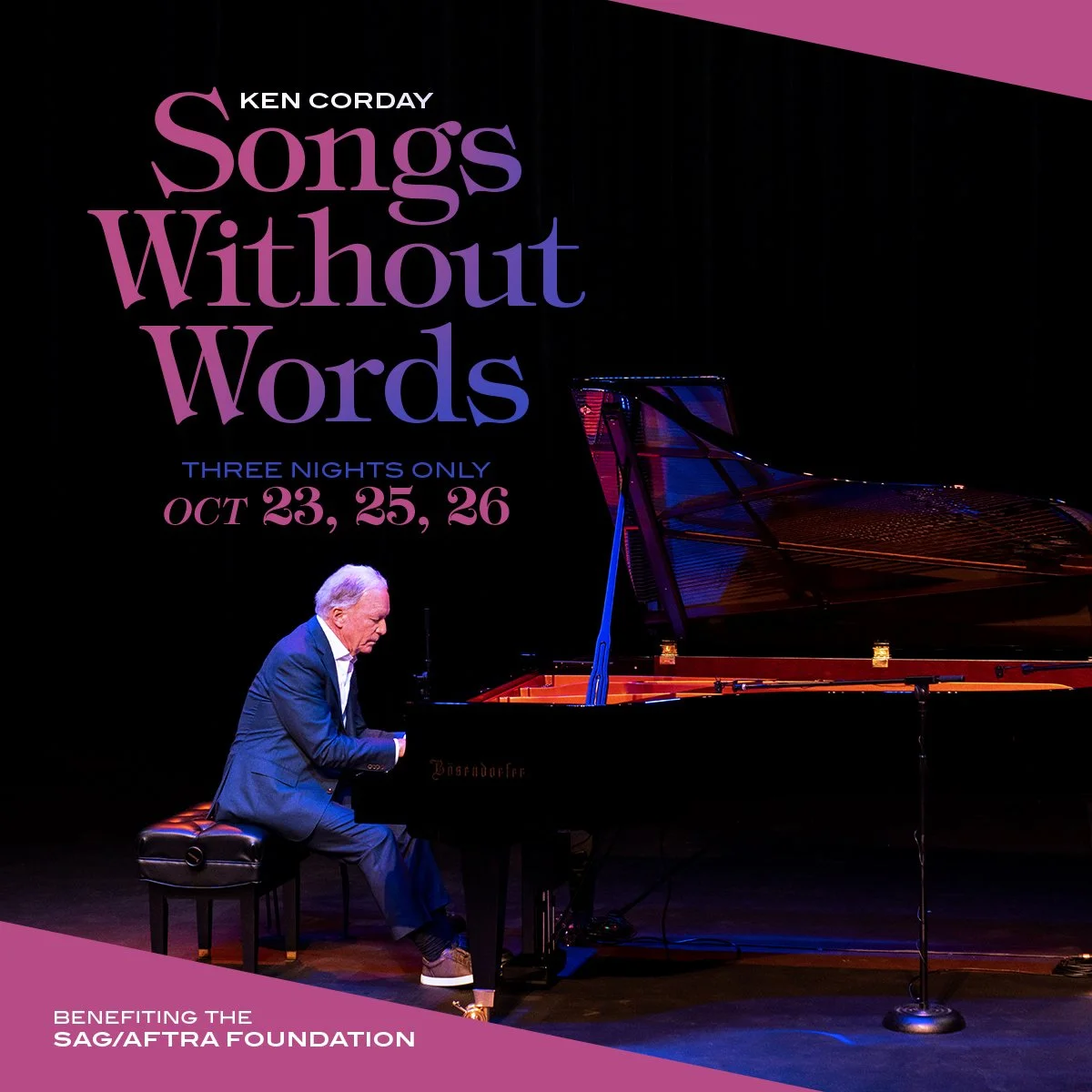 KEN CORDAY: SONGS WITHOUT WORDS 2024 — Garry Marshall Theatre