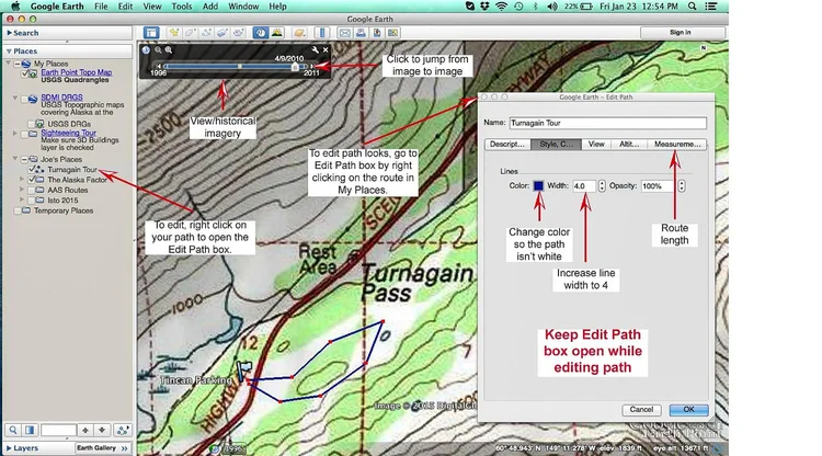Google Earth & Gaia GPS — Joe Stock