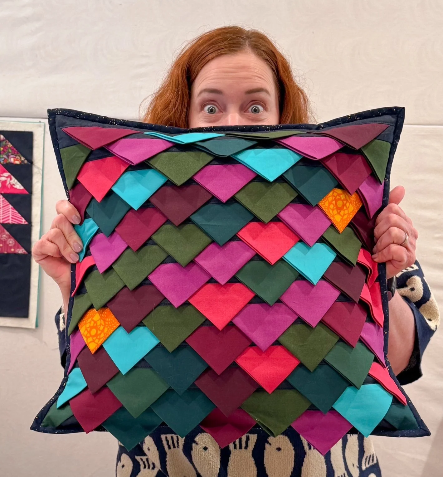 Modern Quilted Pillow Tutorial: Prairie Points+Winged Square – La ...