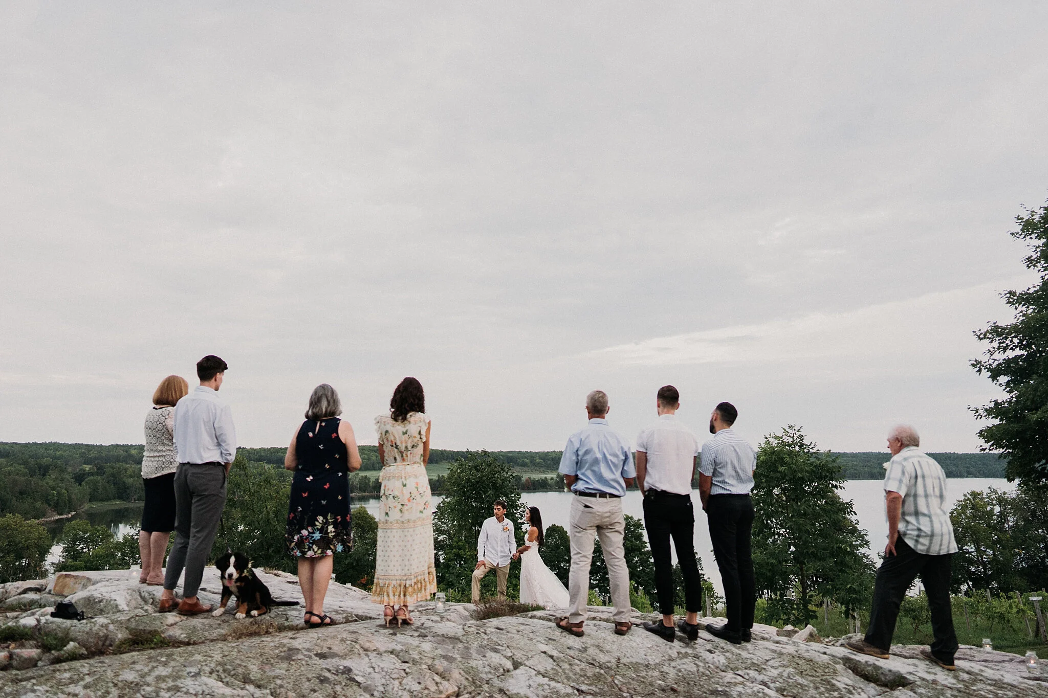 Sunset vineyard micro wedding on Manitoulin Island — Georgian Bay in Love