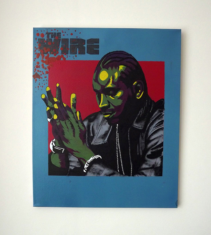 The Wire commission. Painting 4 of 6 - Slim Charles — Ian Salmon - Artist