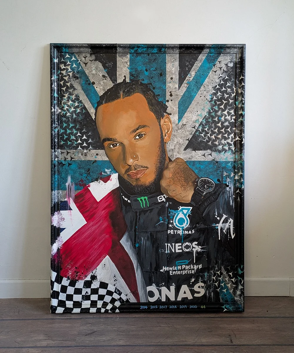 Lewis Hamilton 12 Years of Mercedes F1 - Original Painting. Formula One ...