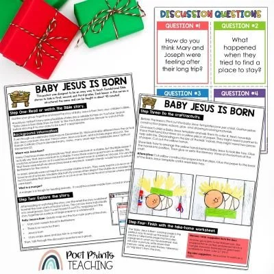 Jesus is Born - Christmas Bible Story Lessons for Kids — Poet Prints ...
