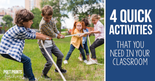 My 4 Favorite Activities in a Pinch — Poet Prints Teaching