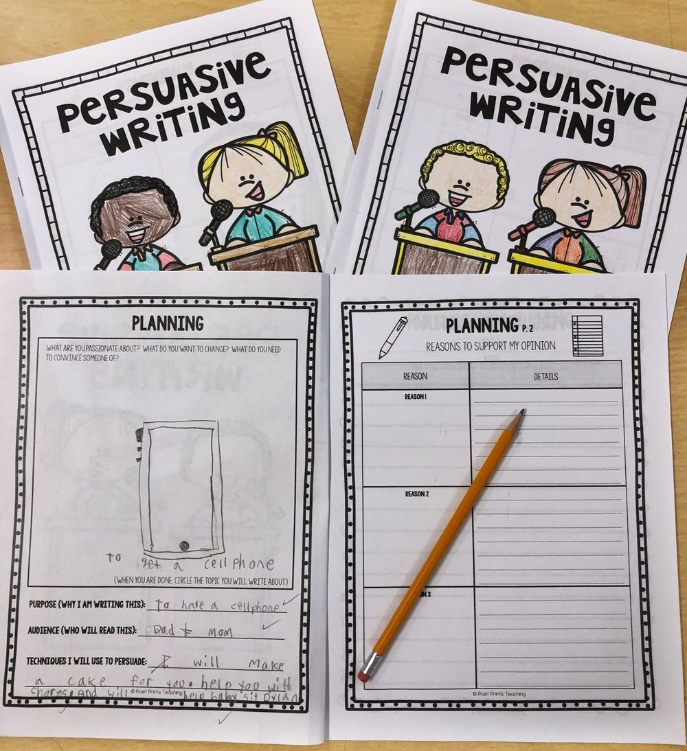 Persuasive Writing in Third Grade — Poet Prints Teaching